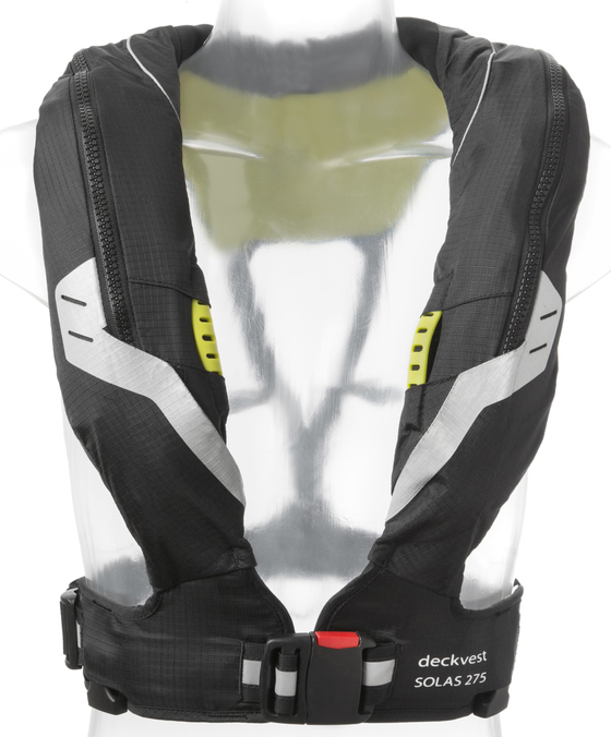 Chaleco hinchable Spinlock Deckvest SOLAS 275 N Negro Automático